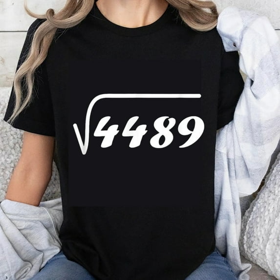 100% Cotton Math Square Root of 4489 T-Shirt Funny Mathematics Equation ...