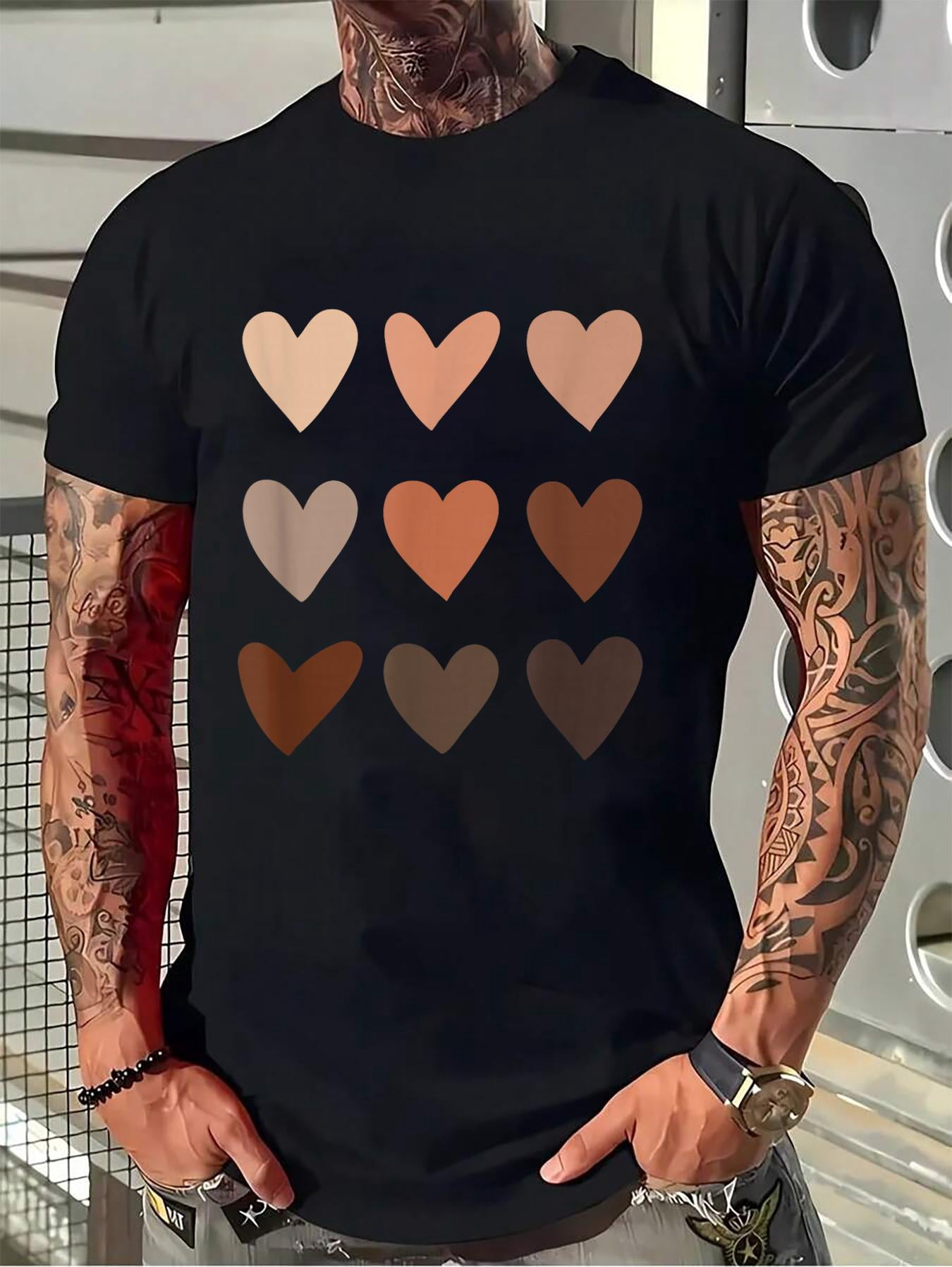 100% Cotton Melanin Skin Tone Hearts, Be Kind, Black History Month T ...