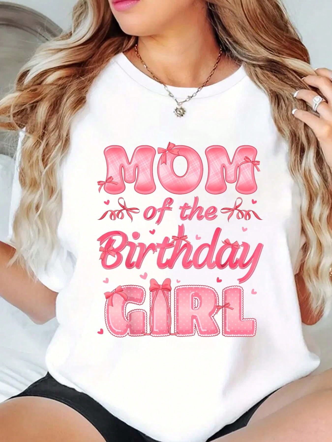 100% Cotton Mom And Dad Of The Birthday Girl Coquette Bow Family Party ...