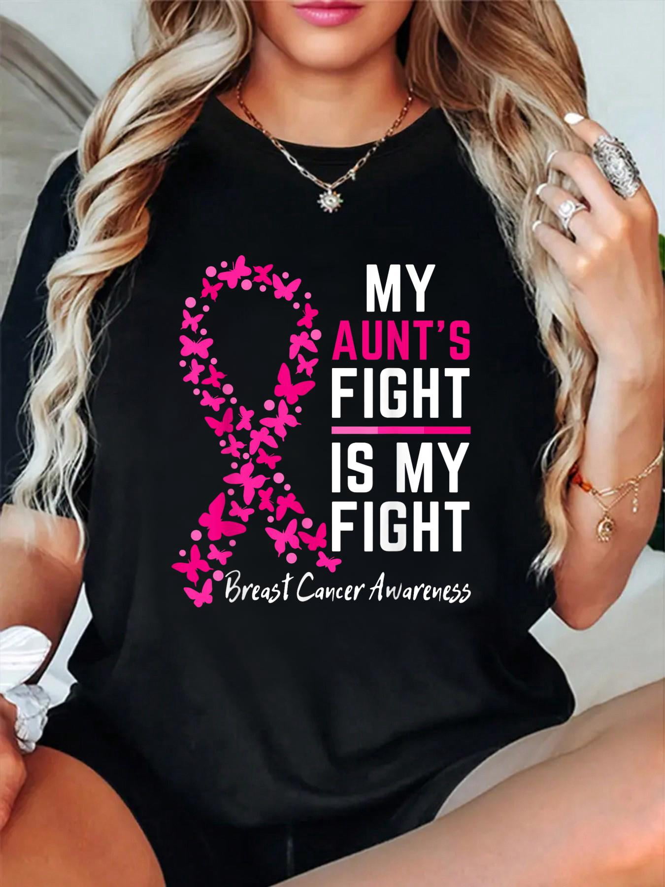 100% Cotton My Aunt's Fight is My Fight Support Breast cancer awareness ...