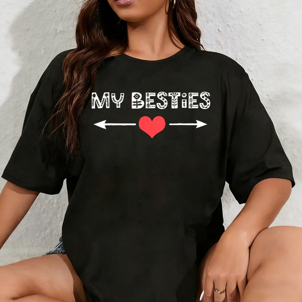 100% Cotton My Besties BFF Best Friends Double Arrow Left-Right ...