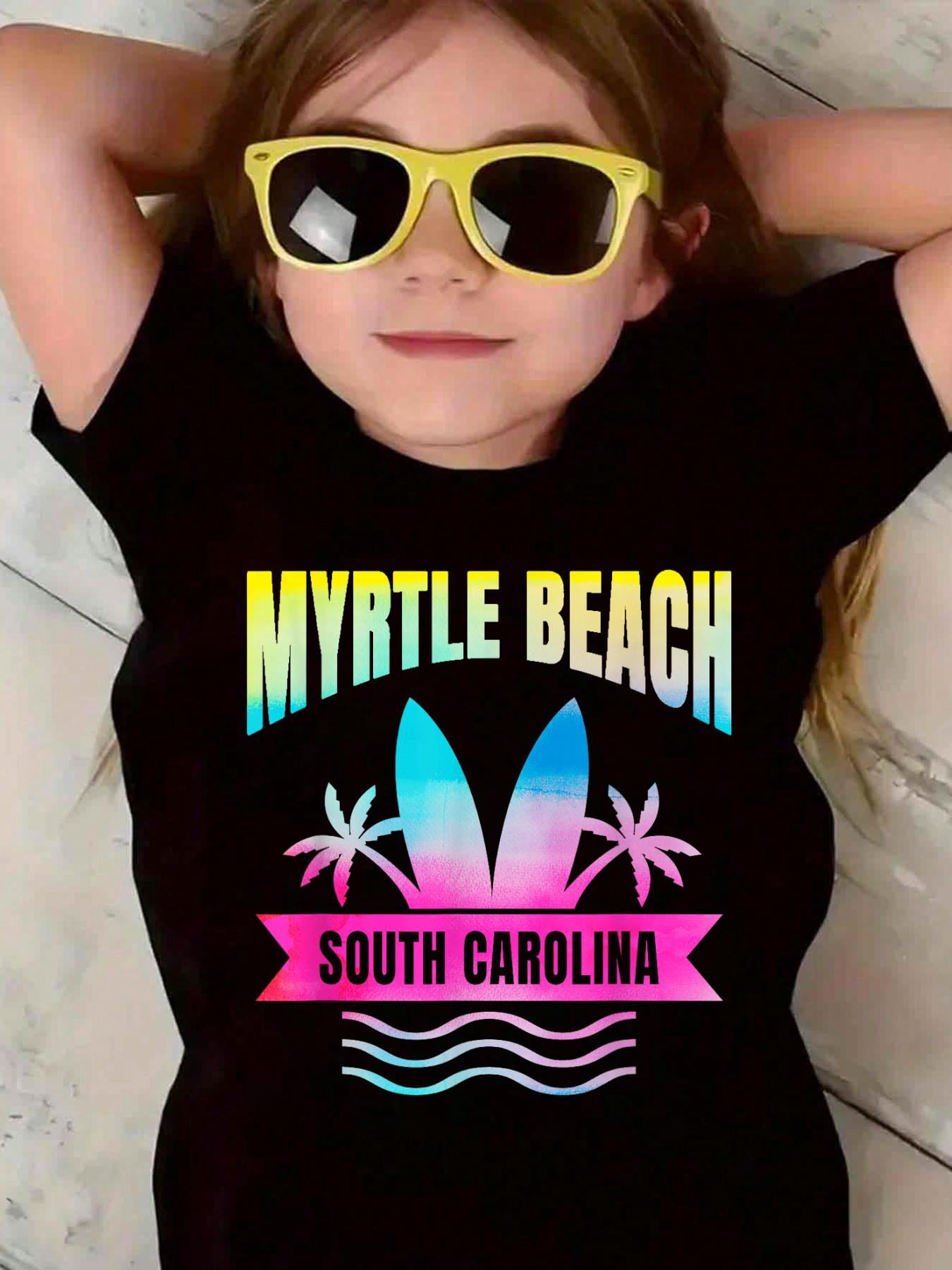 100% Cotton Myrtle Beach Vacation South Carolina Souvenir Kids T-Shirt ...