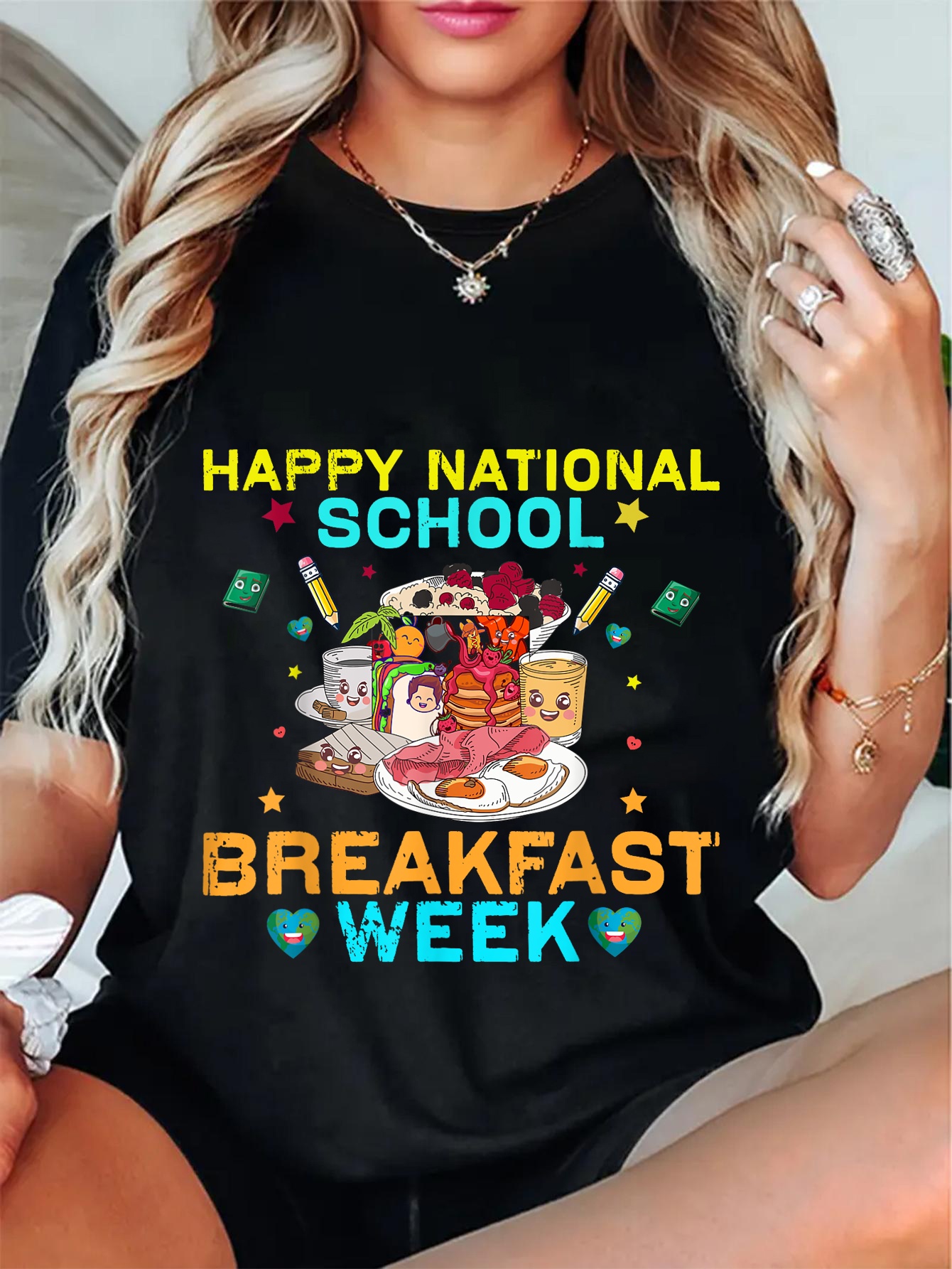 100% Cotton National School Breakfast Week 2025 T-Shirt - Walmart.com