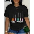 100% Cotton Needle Size Matters Funny Nursing CNA Nurse Life T-Shirt ...