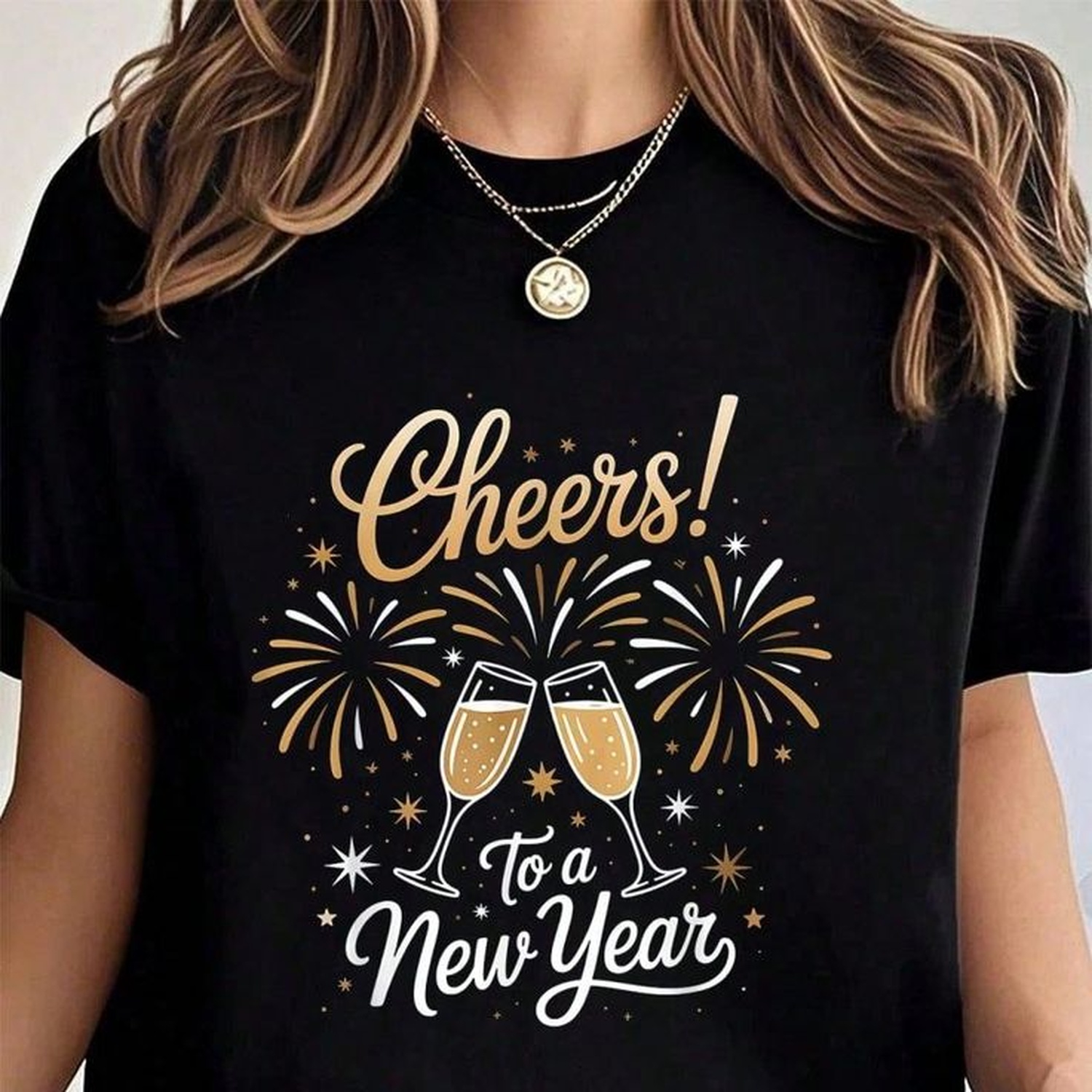 100% Cotton New Year Eve Party Cheers To A New Year Happy New Year 2026 ...