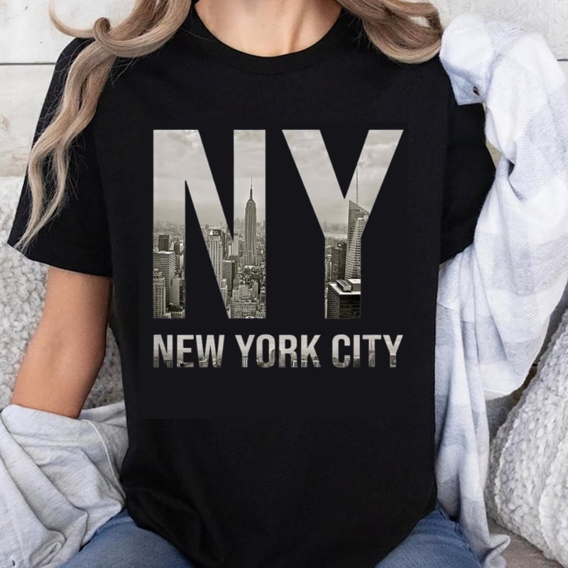 100% Cotton New York City Skyline Letters - Walmart.com
