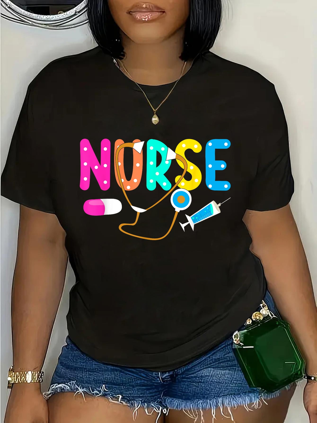 100% Cotton Nurse's Day Nurse Life Happy National Nurses Week 2025 T-Shirt - Walmart.com