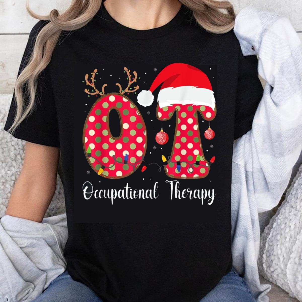 100% Cotton Occupational Therapy OT Christmas Ugly Sweater Shirt ...