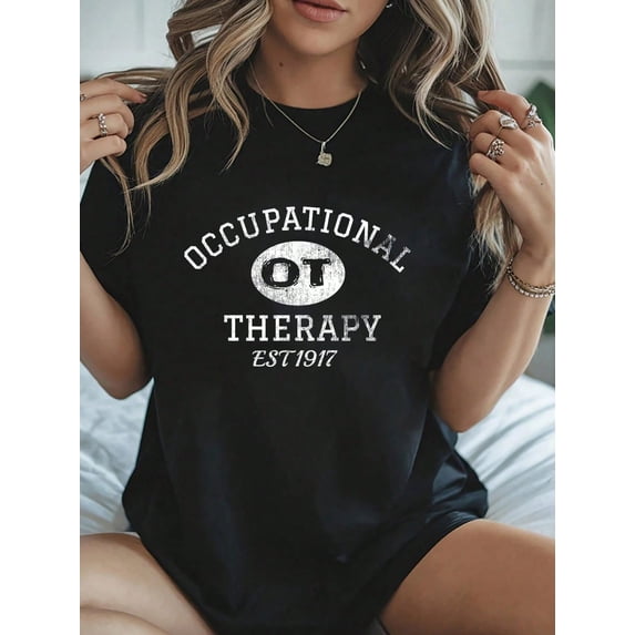 100% Cotton Occupational Therapy Vintage Stressed T-Shirt-Therapy ...