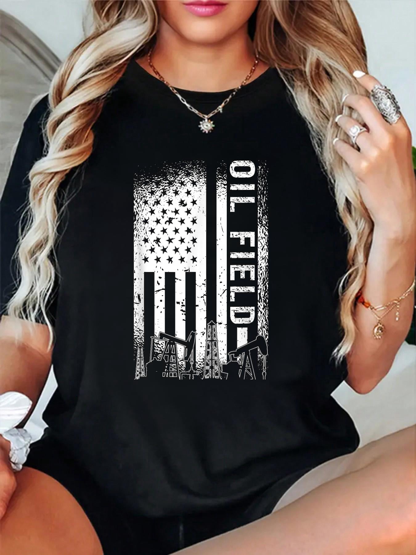100% Cotton Oil Field Roughneck Oil Rig Workers Oil Worker Oilfield T ...