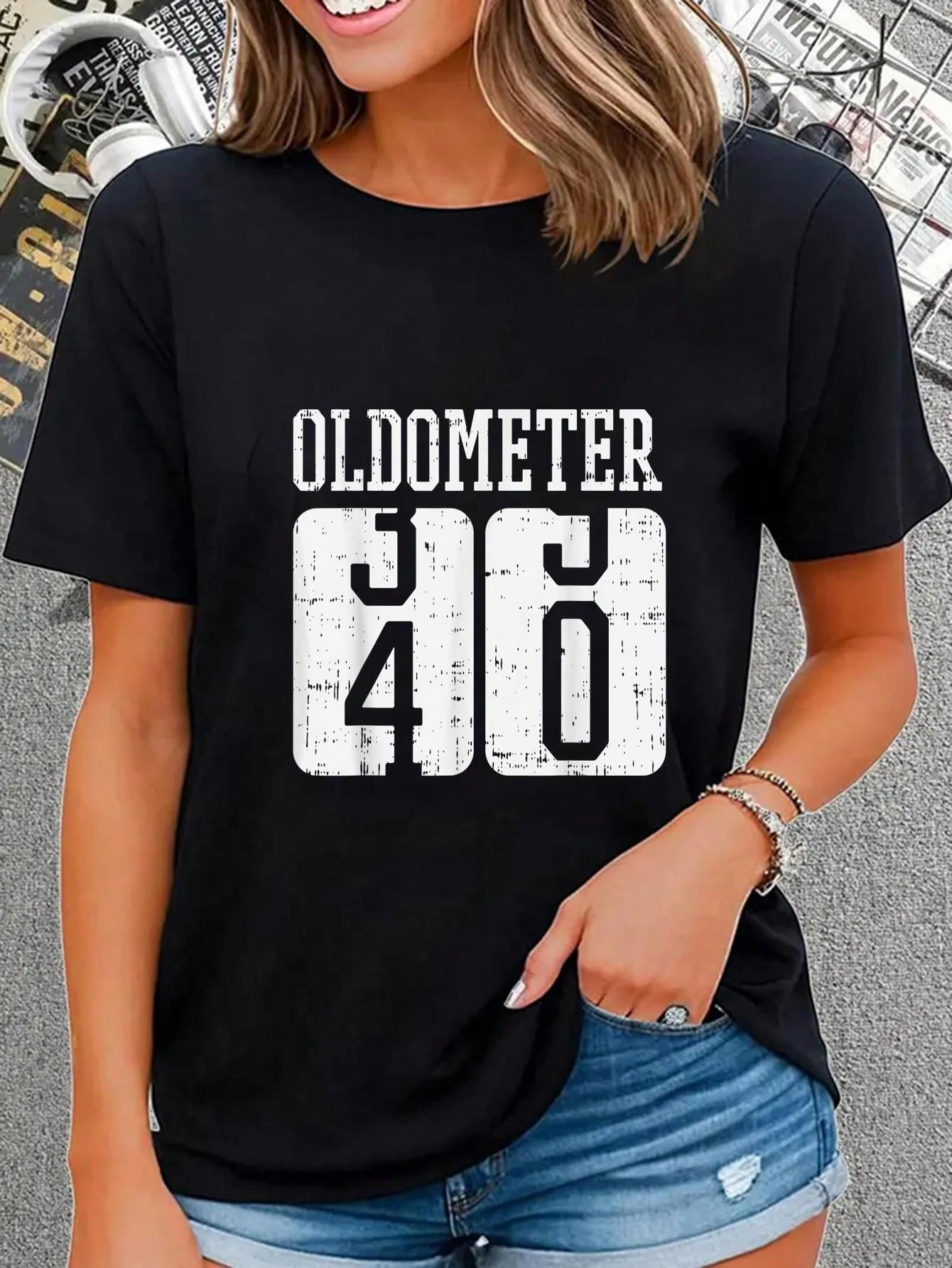 100% Cotton Oldometer 39 40 Funny Happy 40th Birthday Gift Men Women T ...