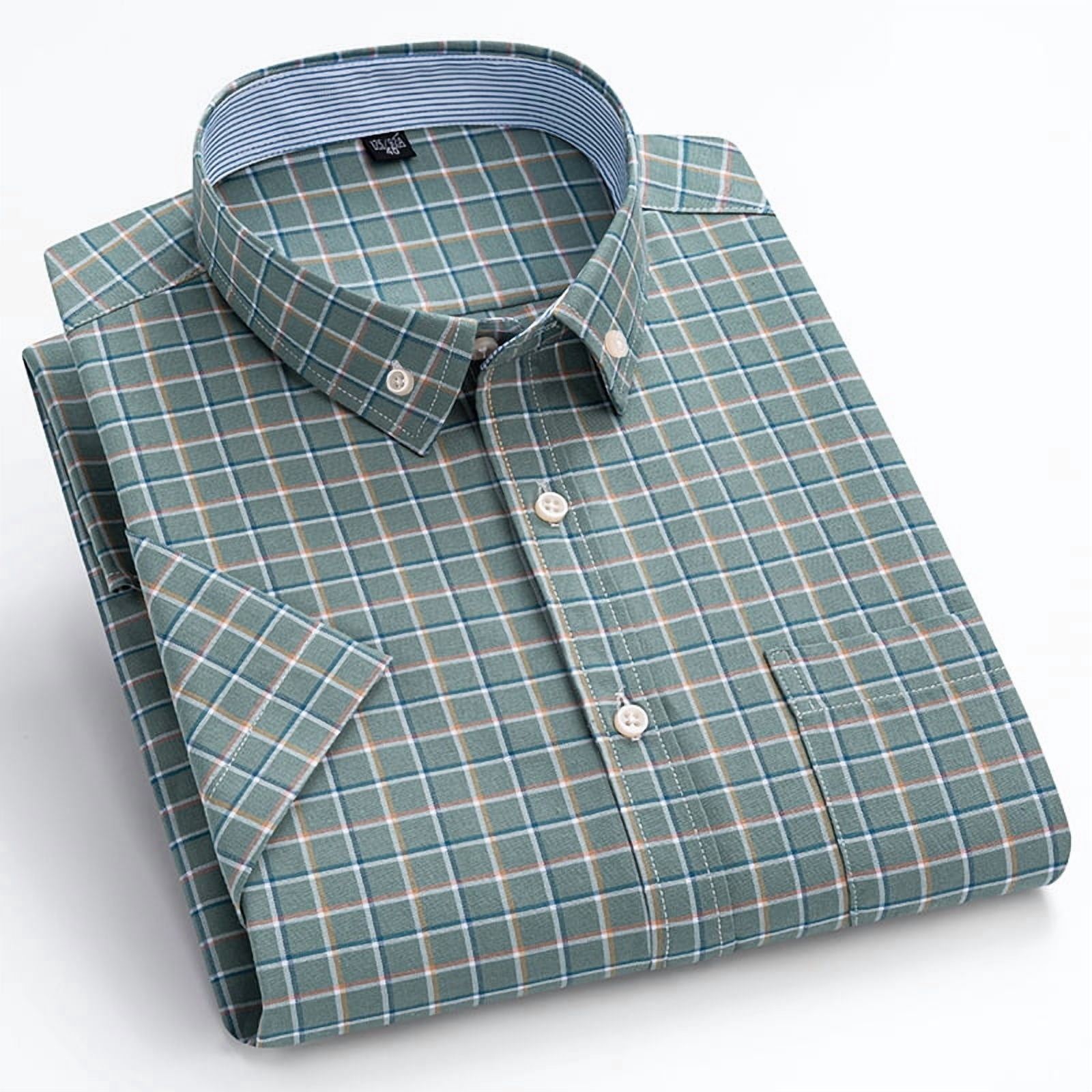 100% Cotton Oxford Men's Shirt Short Sleeve New High Quality Business ...