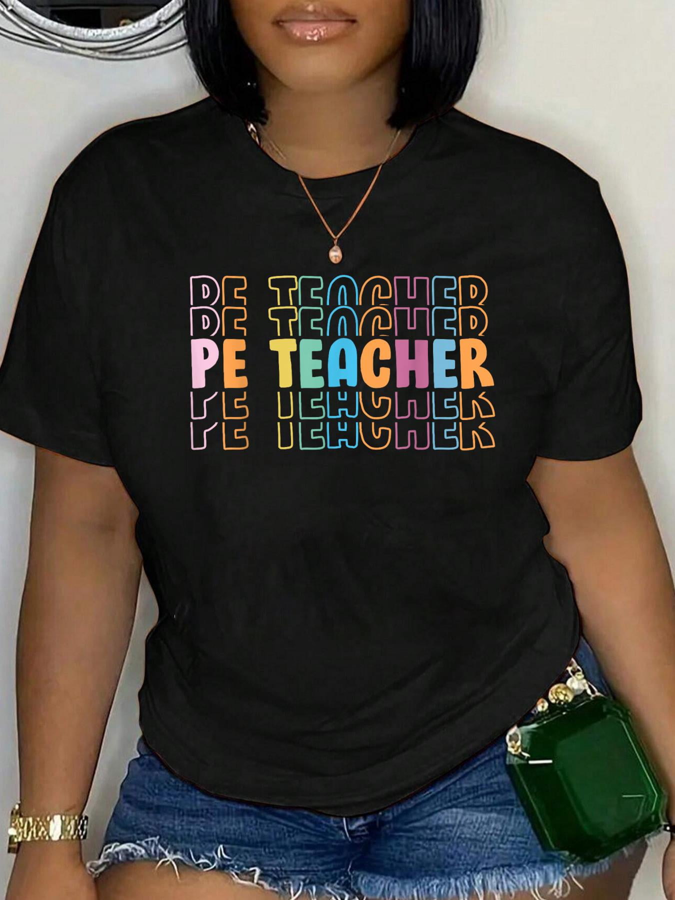100% Cotton PE Teacher Vintage Retro Groovy Physical Education Teacher ...