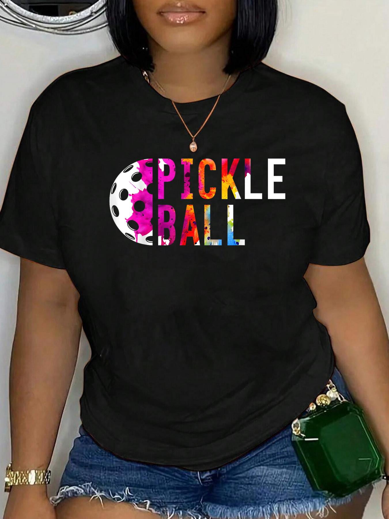 100% Cotton PICKLE BALL PLAYER PICKLEBALL T-Shirt Women's Graphic Tee ...