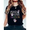 100% Cotton Peace Love Inclusion SPED Squad Special Ed Teacher Gift ...