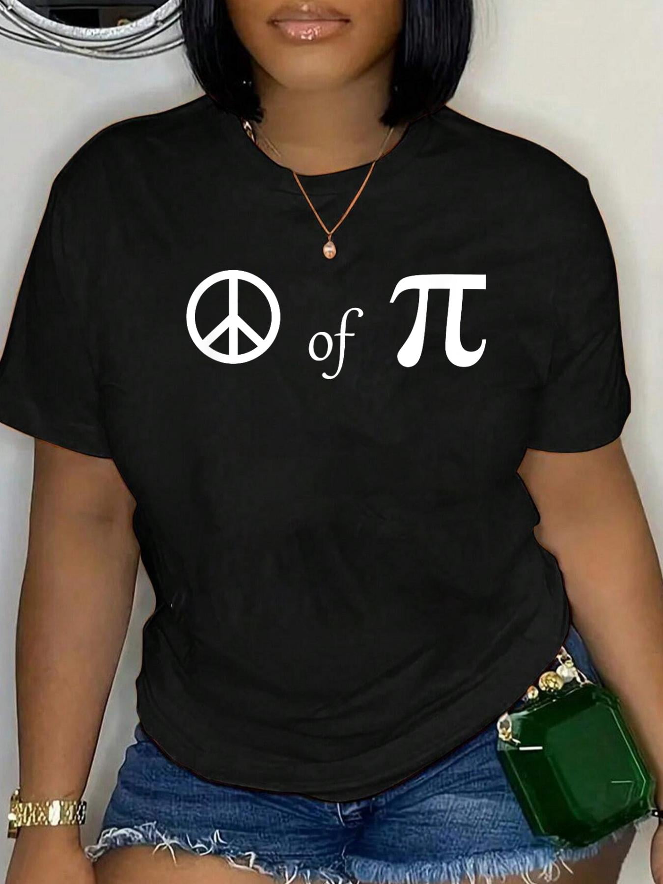 100% Cotton Peace of Pi - Piece of Pie Funny Math Symbol Pun T-Shirt ...