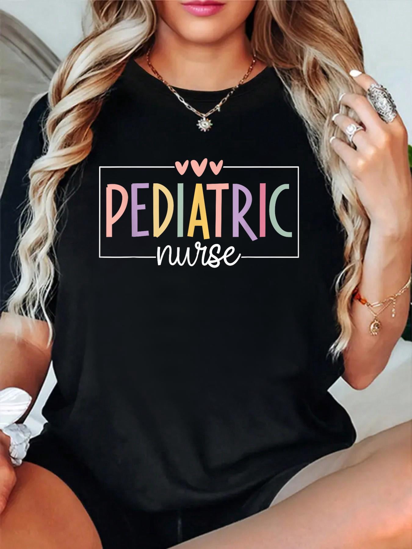 100% Cotton Pediatric Nurse PEDS Nursing School NICU Nurse RN Grad T ...