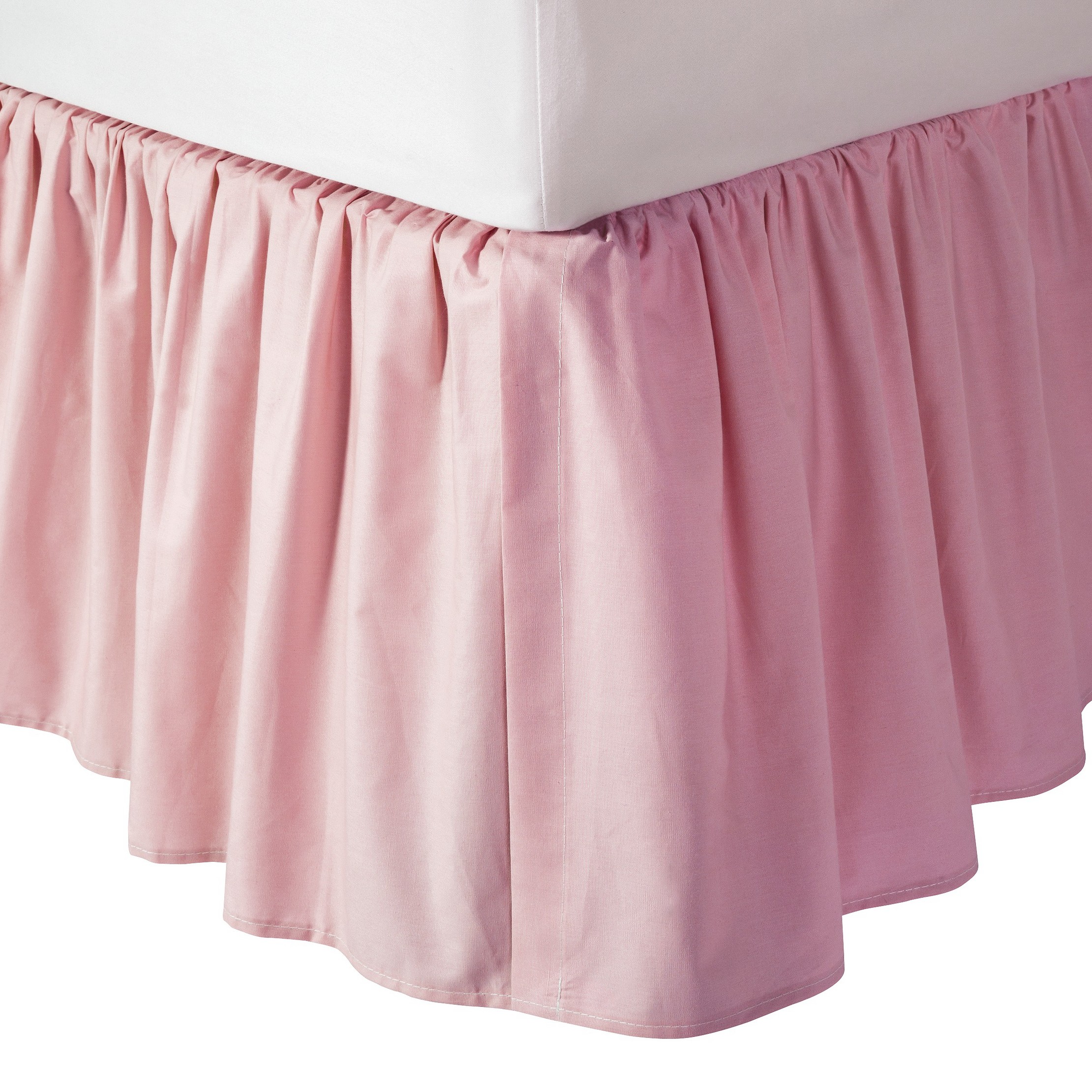100% Cotton Percale Dust Ruffle - Pink - Walmart.com