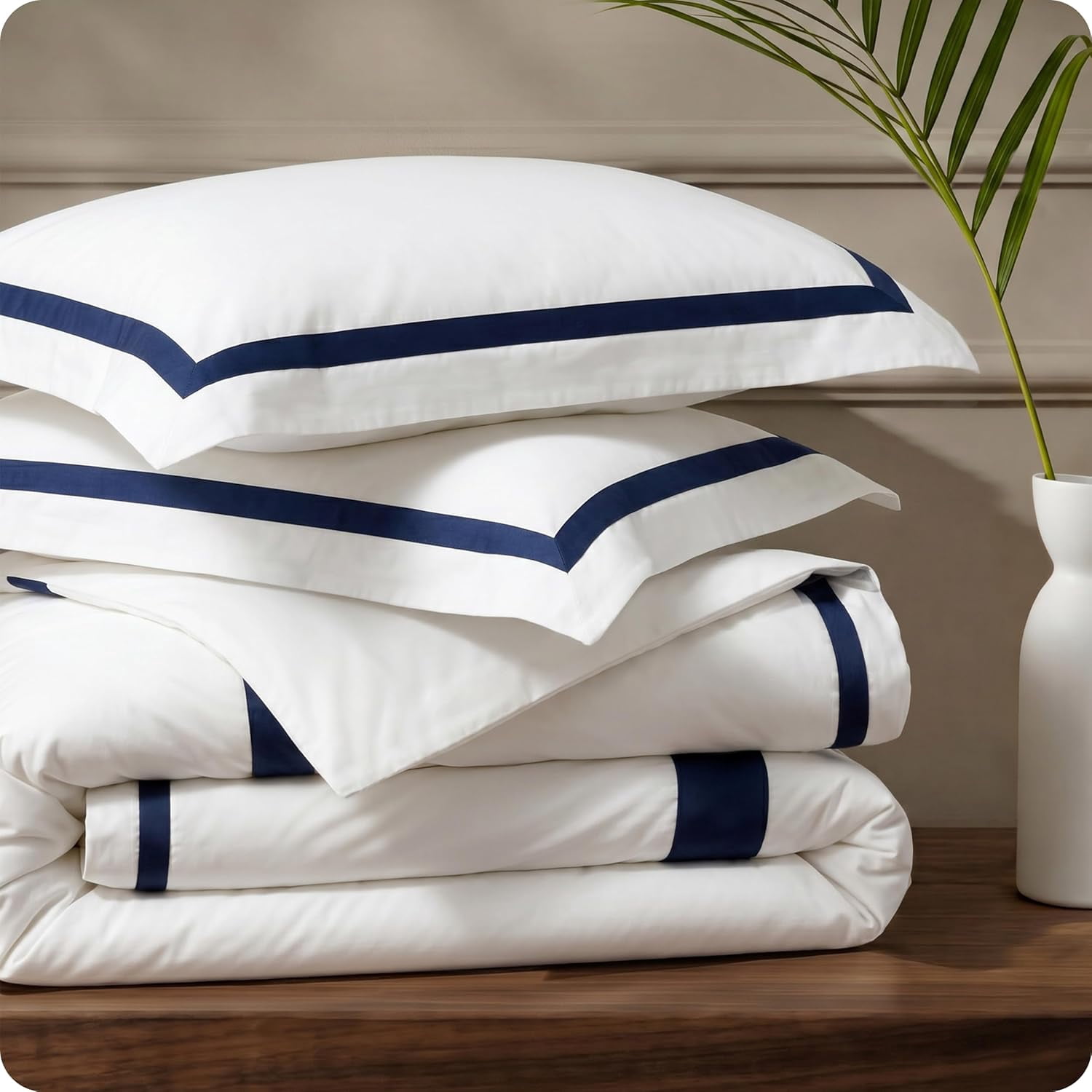 100% Cotton Percale Duvet Cover King, Luxury Hotel Duvet Cover, White ...