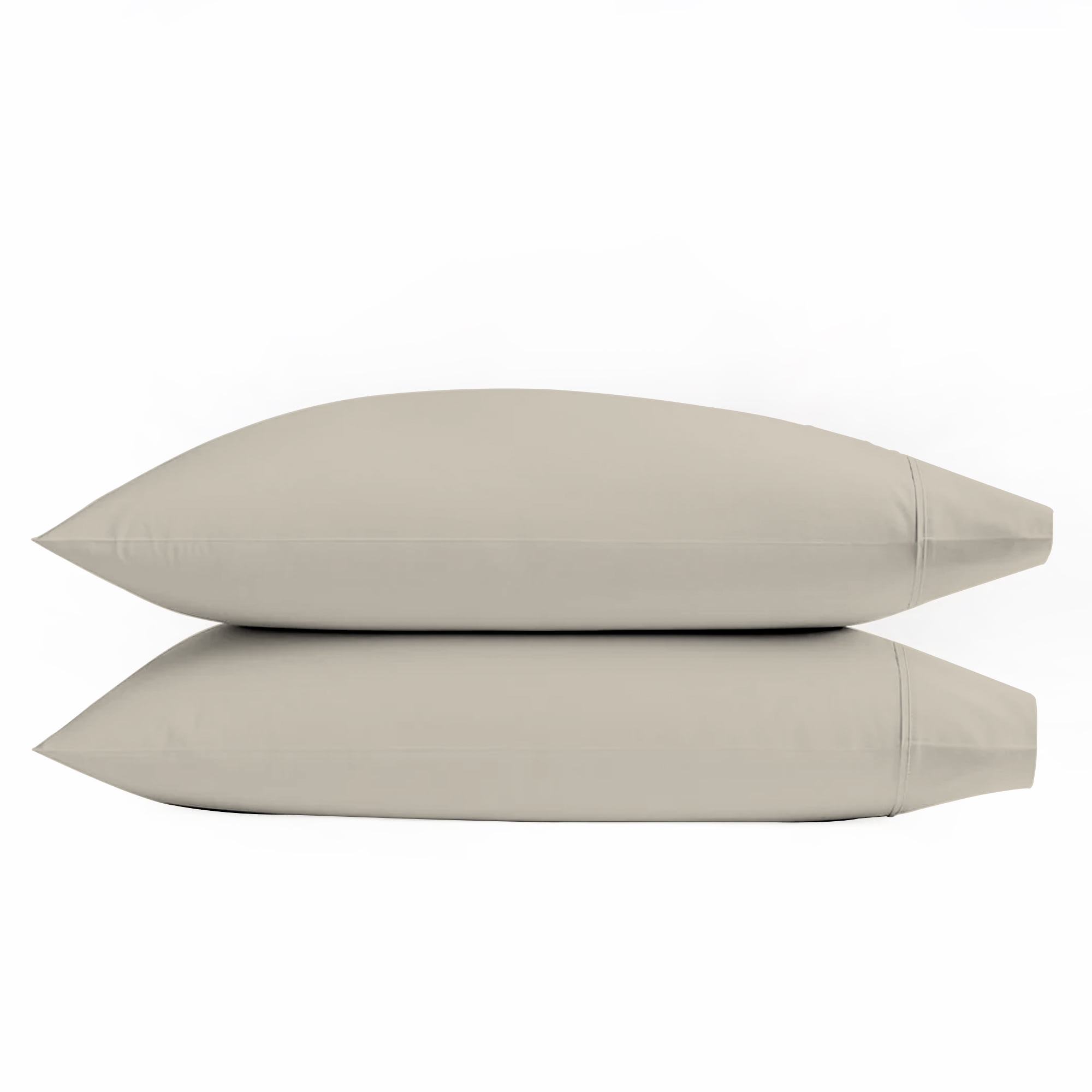 Color Sense Beige Pillowcase Set, 100% Cotton Percale for Dorm Bedding ...