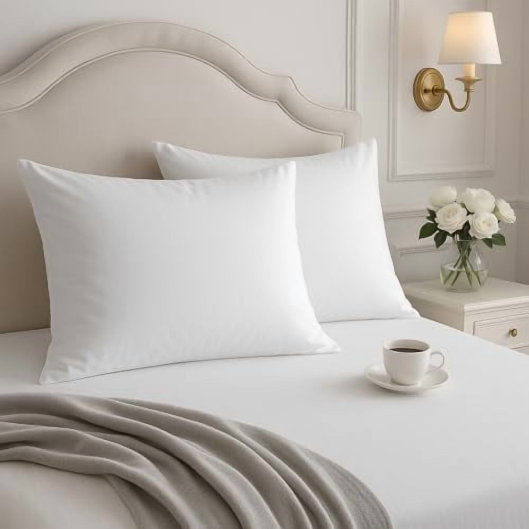 100% Cotton Pillowcases Standard Size Set of 2, Soft & Breathable ...