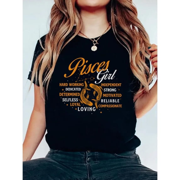 100% Cotton Pisces Girl - Astrology Horoscope Zodiac Sign Birthday ...