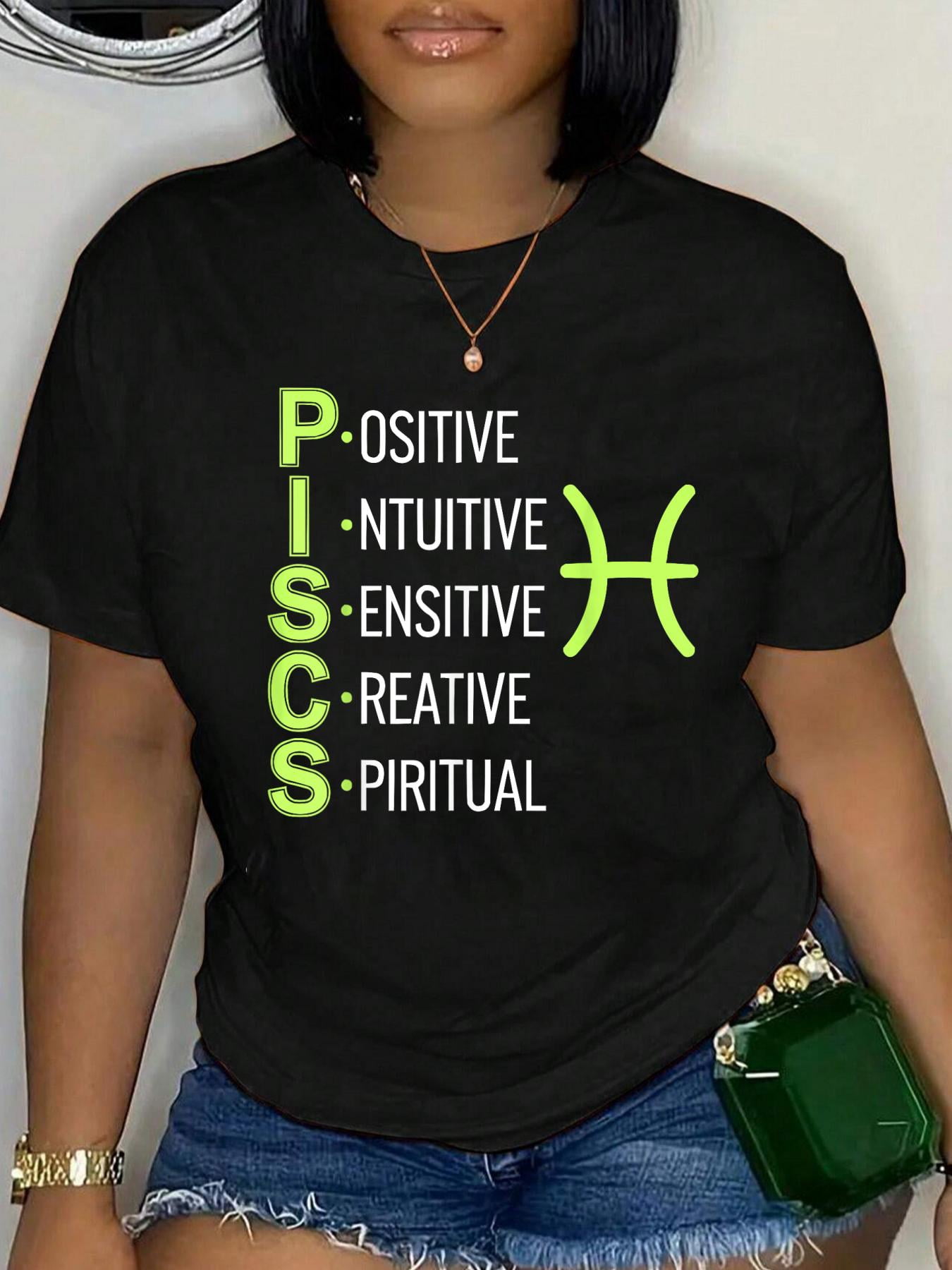 100% Cotton Pisces Zodiac Sign Star Astrology Birthday Horoscope T ...