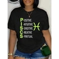 100% Cotton Pisces Zodiac Sign Star Astrology Birthday Horoscope T ...