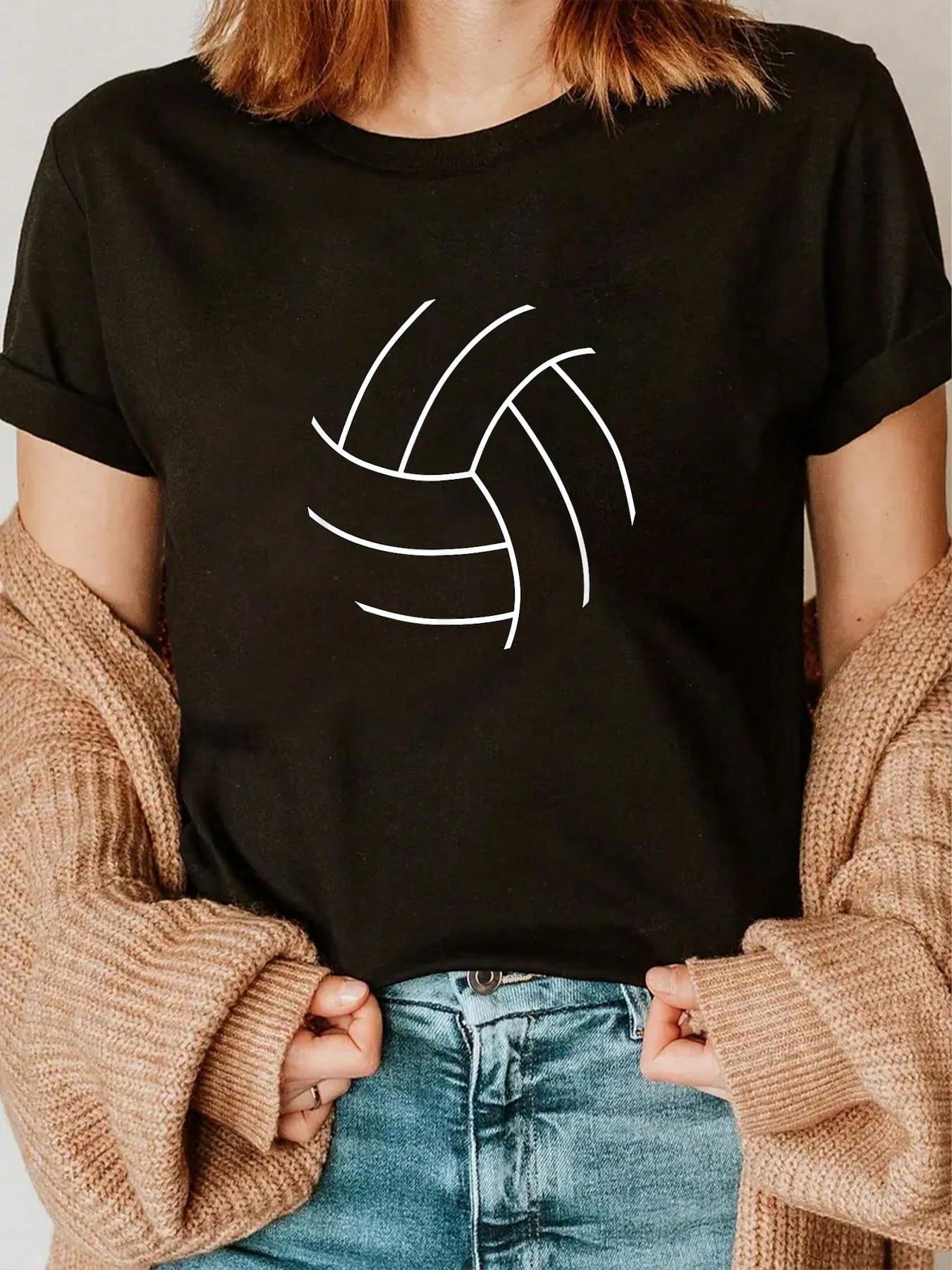 100% Cotton Plain Volleyball Seams Volleyball Player T-Shirt - Short ...