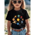 100% Cotton Planets Around Sun Solar System Space Galaxy Kids T-Shirt ...