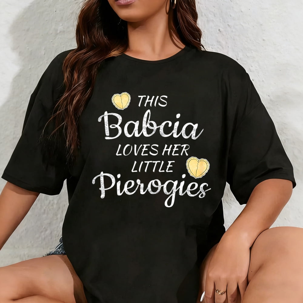 100% Cotton Polish Babcia Grandma loves little Pierogies Mother's Day T ...