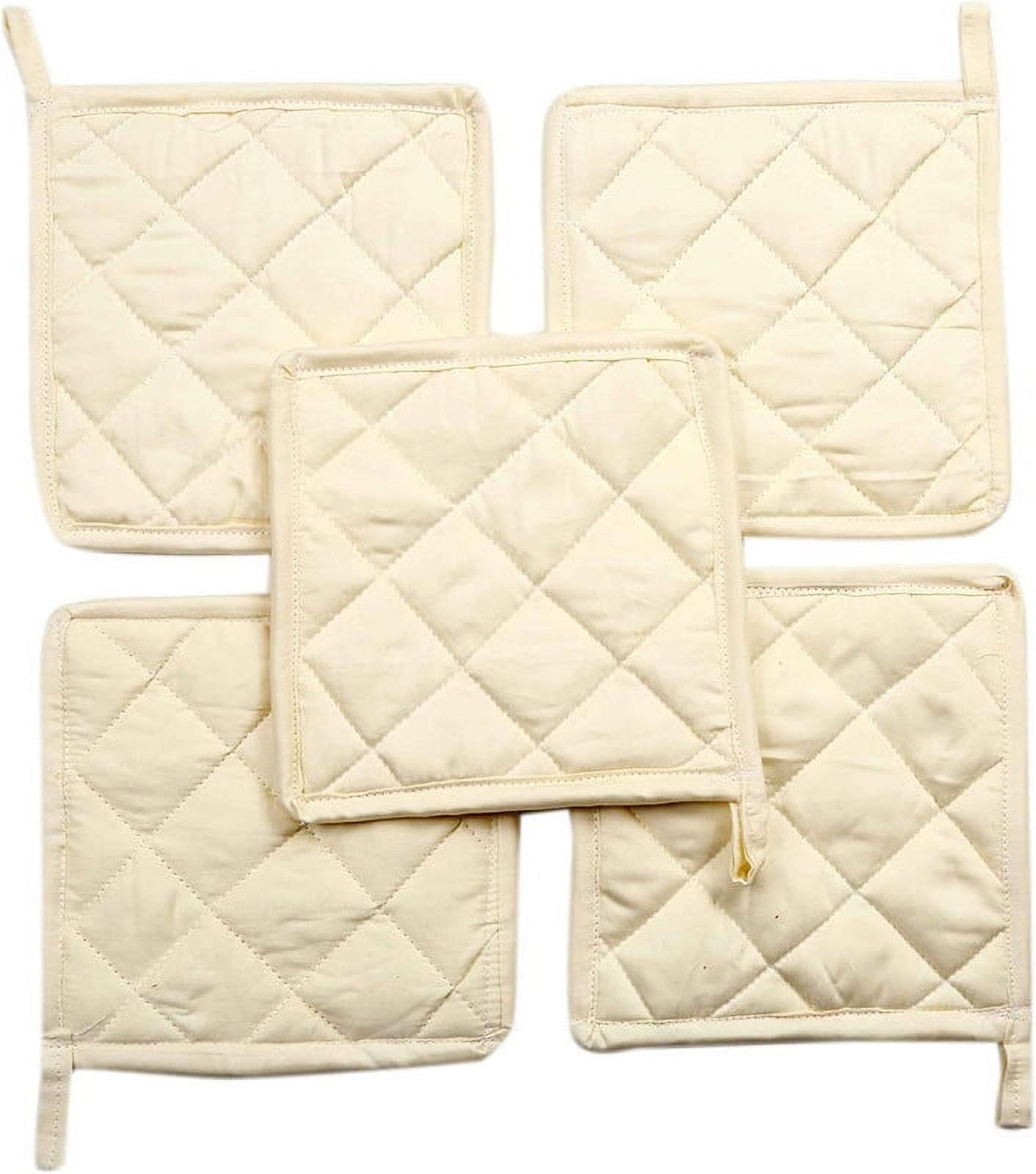 100% Cotton Pot Holders for Kitchen 8" x 8" Inches Heat Resistant Pot ...