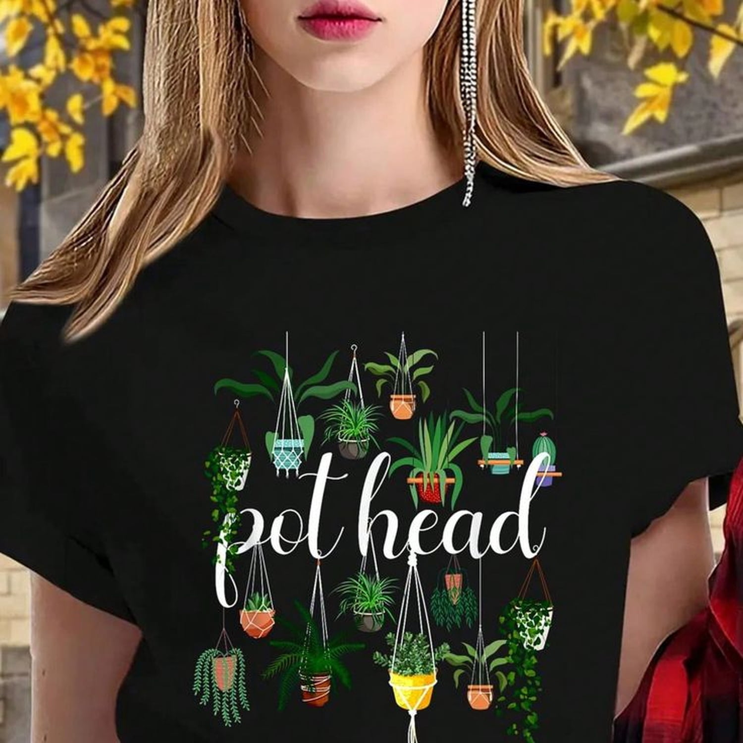 100% Cotton Potted Plant Pot Head T-S1Hirt Prinotton T-S1Hirt For ...
