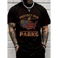 100% Cotton Protect Our Parks National Park Map Hiking Outdoors Camping ...