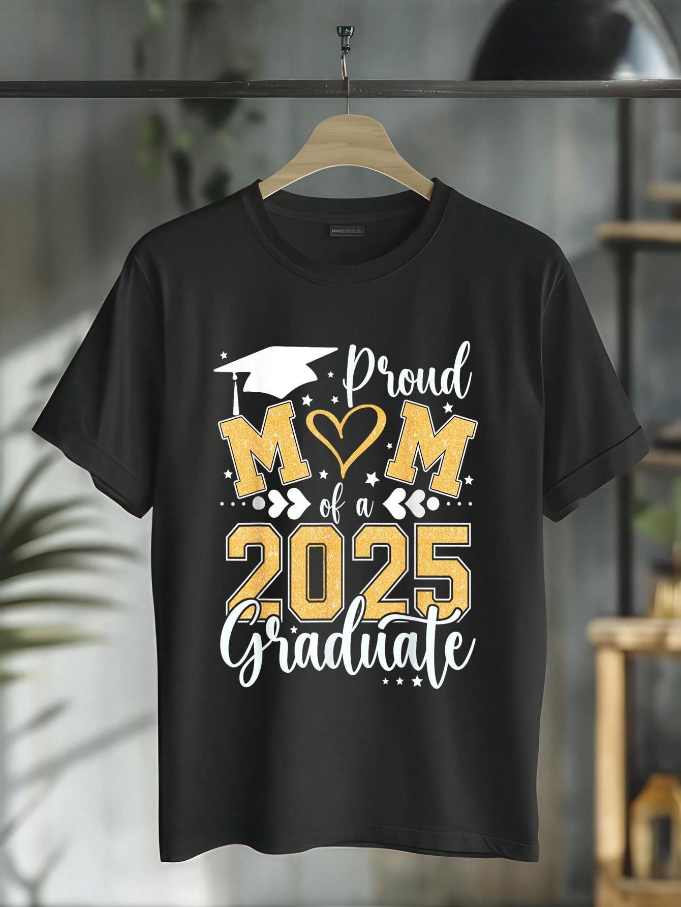 100% Cotton Proud Mom Of Graduate Heart Mom Senior Mom Class Of 2025 T ...