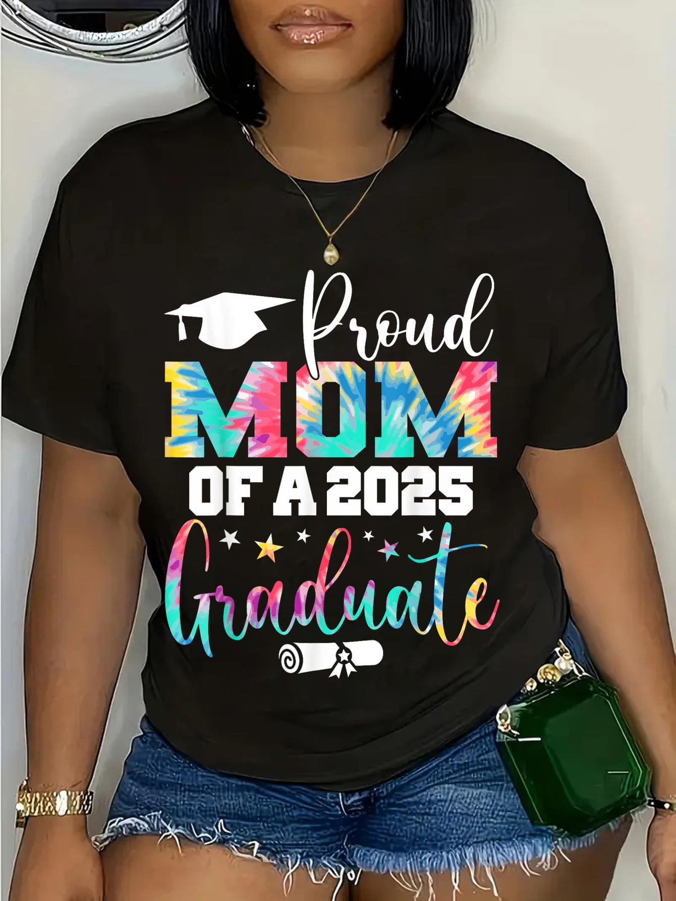 100% Cotton Proud Mom of a 2025 Graduate Class Senior Graduation Mother ...
