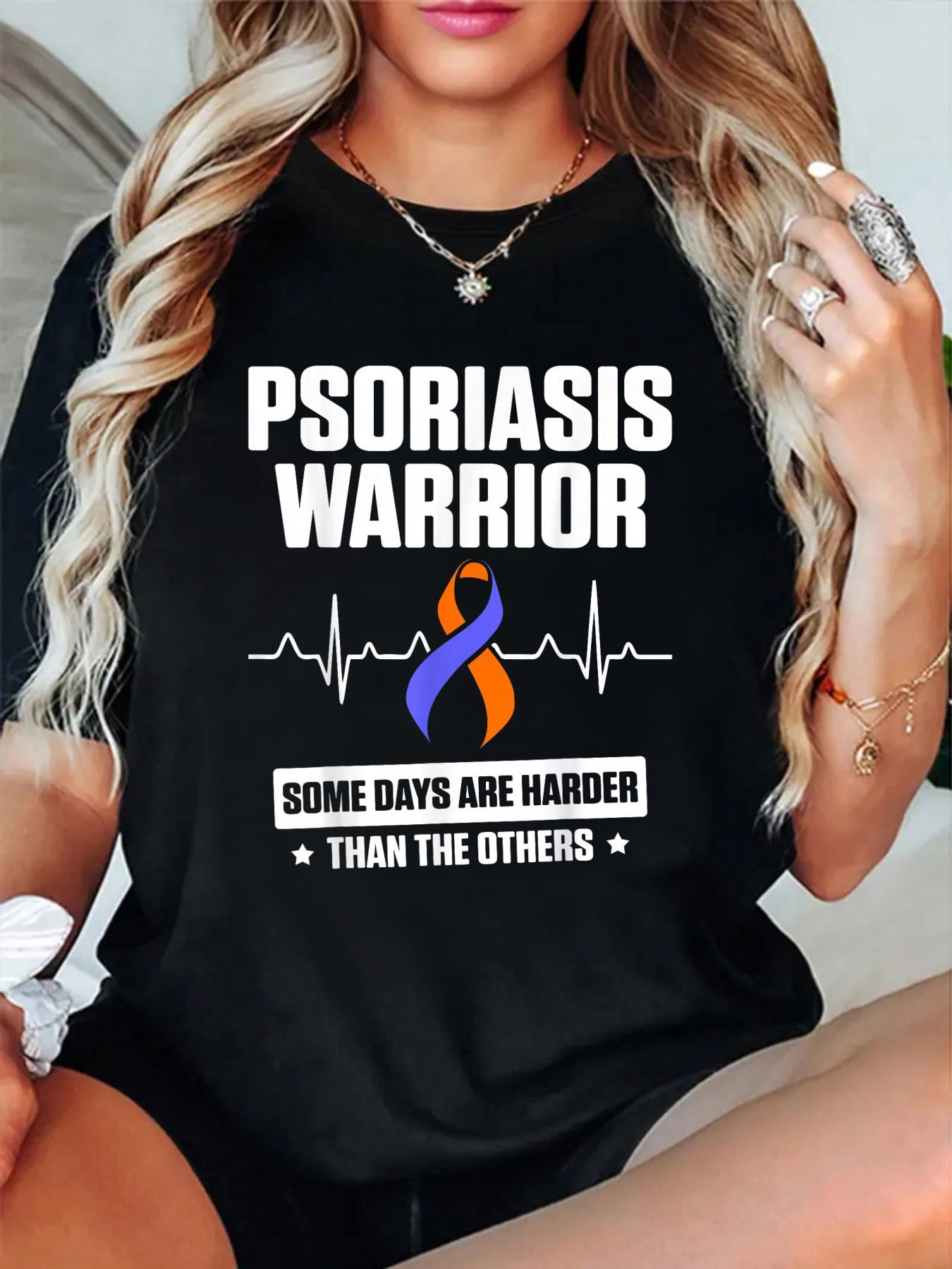 100% Cotton Psoriasis Survivor Instructions Warrior DA1 T-Shirt Women's ...