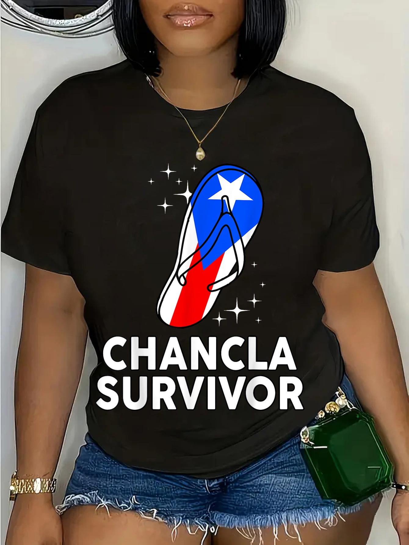 100% Cotton Puerto Rico Chancla Survivor Rican Flag Women Men Hispanic ...