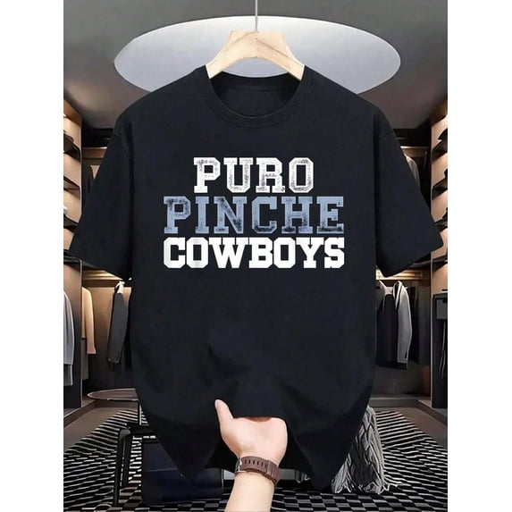 100% Cotton Puro Pinche Cowboys Rodeo Western Country Graphic T-Shir ...