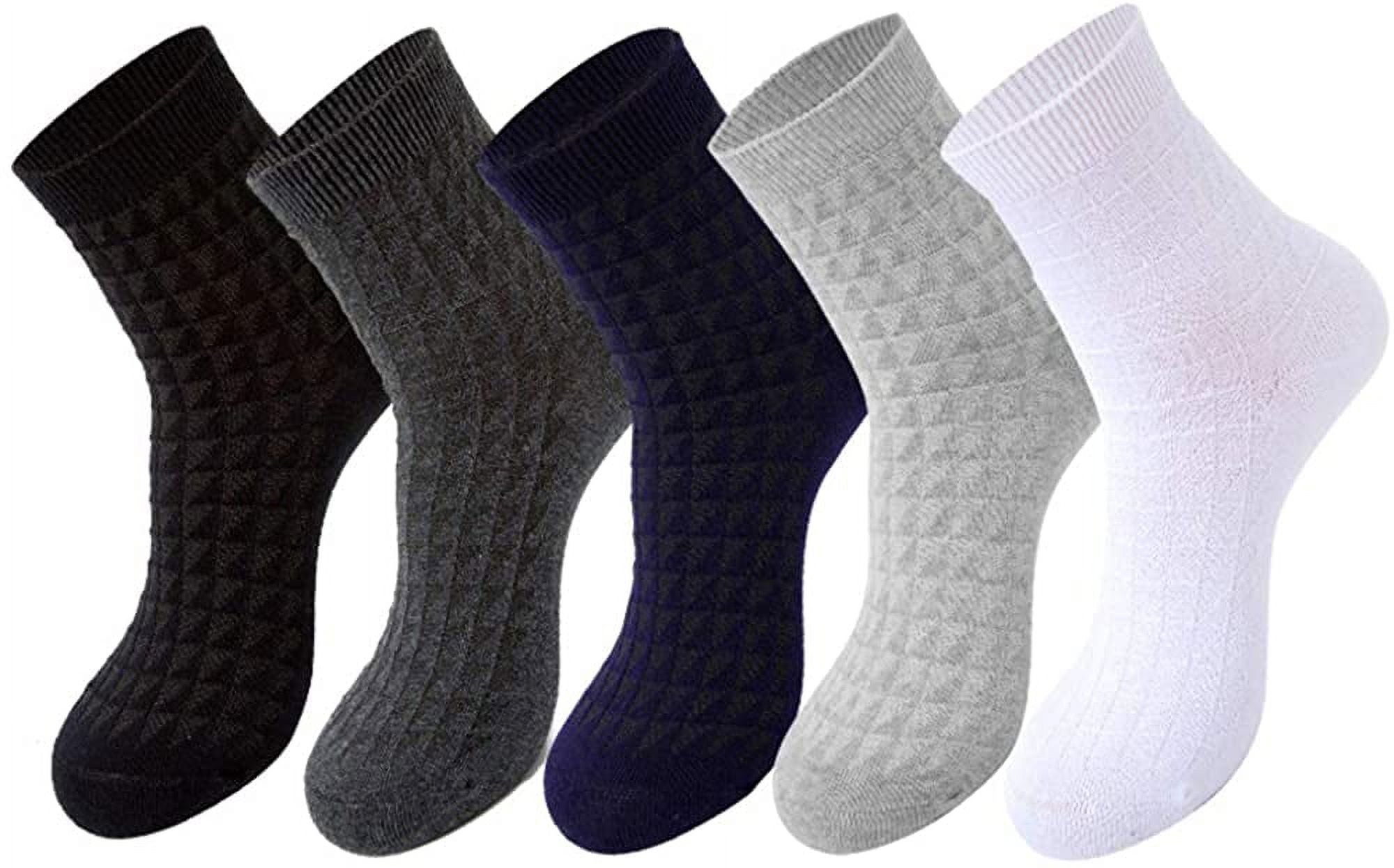 100% Cotton Quarter Socks for Men Anti Odor Pack-5 - Walmart.com