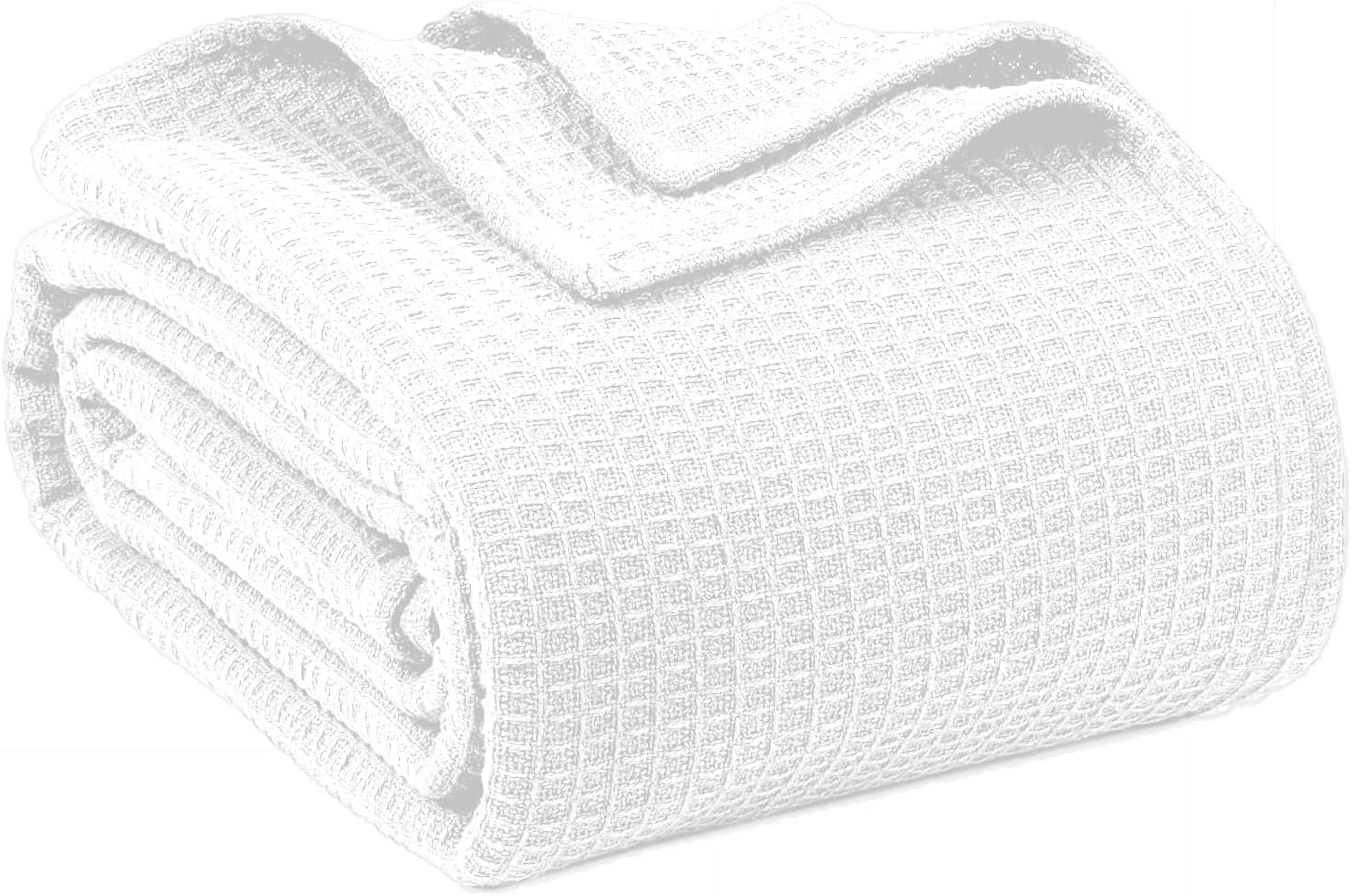 100% Cotton Queen Size Blanket – Waffle Weave Lightweight & Breathable ...