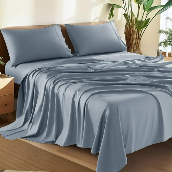 100% Cotton Queen Size Sheets Set (4 Piece) - 1500 Thread Count Luxury ...