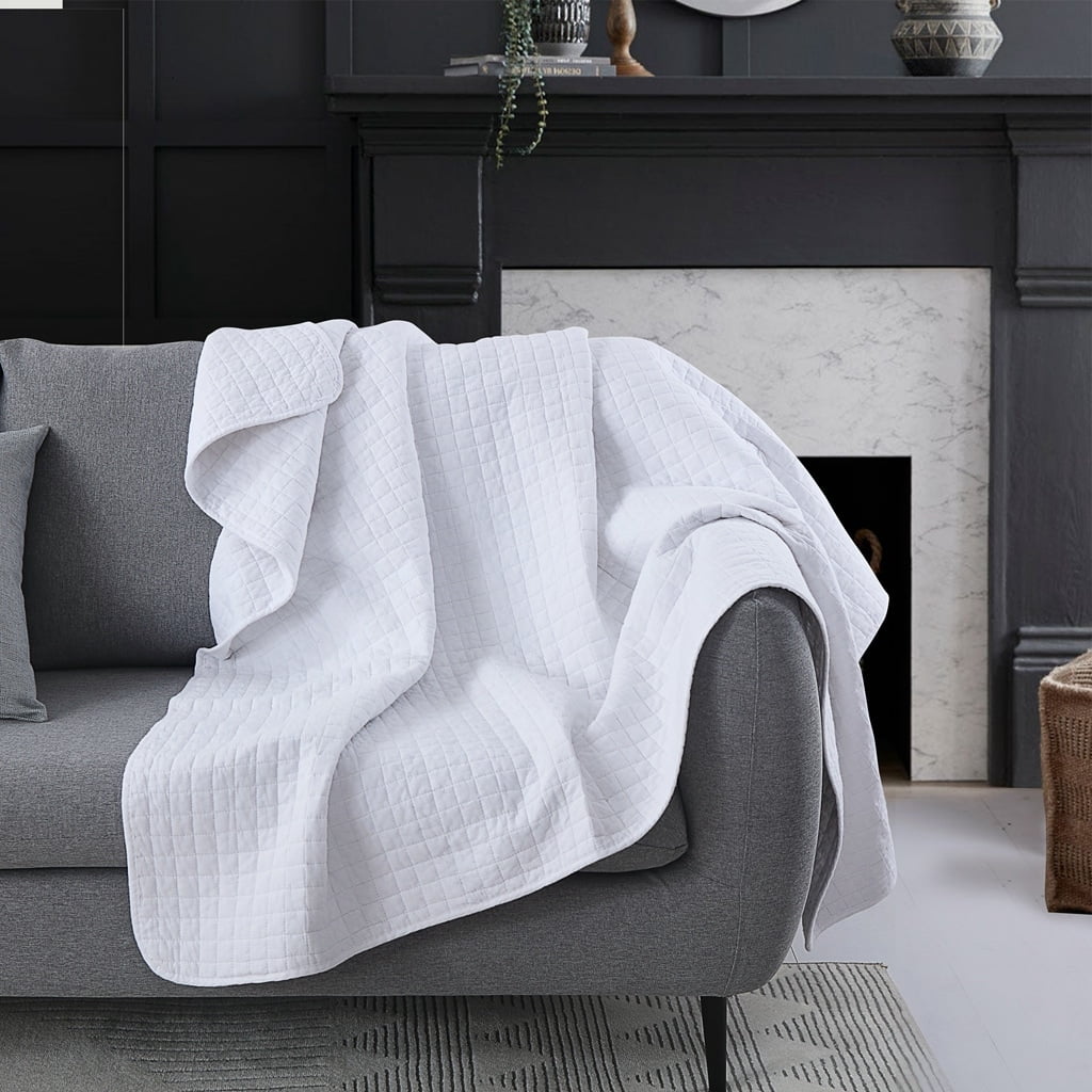 MarCielo Cotton Quilt Quilted Throw Decorative Throw Blanket 50 By 60 ...