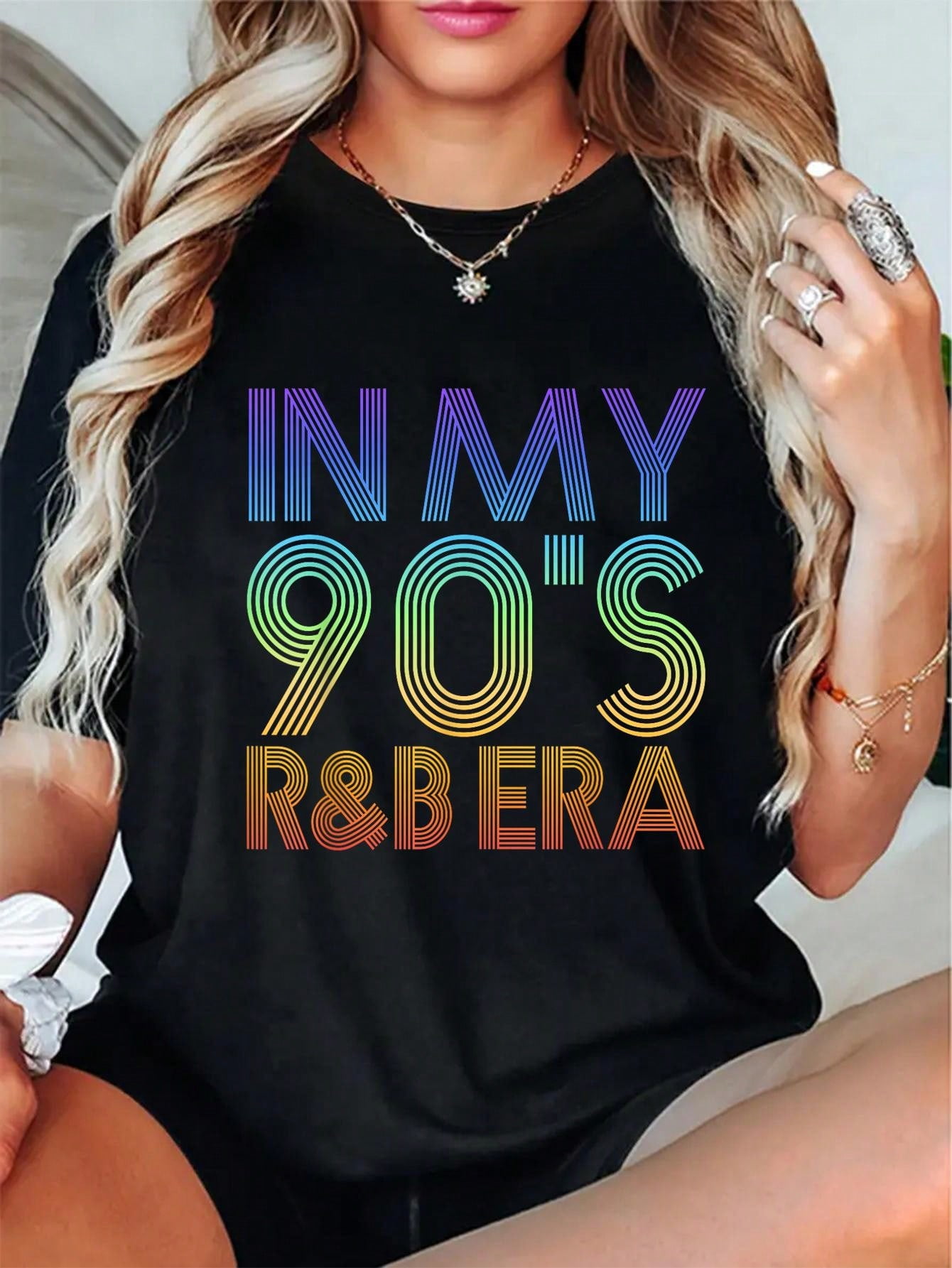 100% Cotton R&B Music 90s Hiphop Vintage RnB In My 90's R&B Era T-Shirt ...