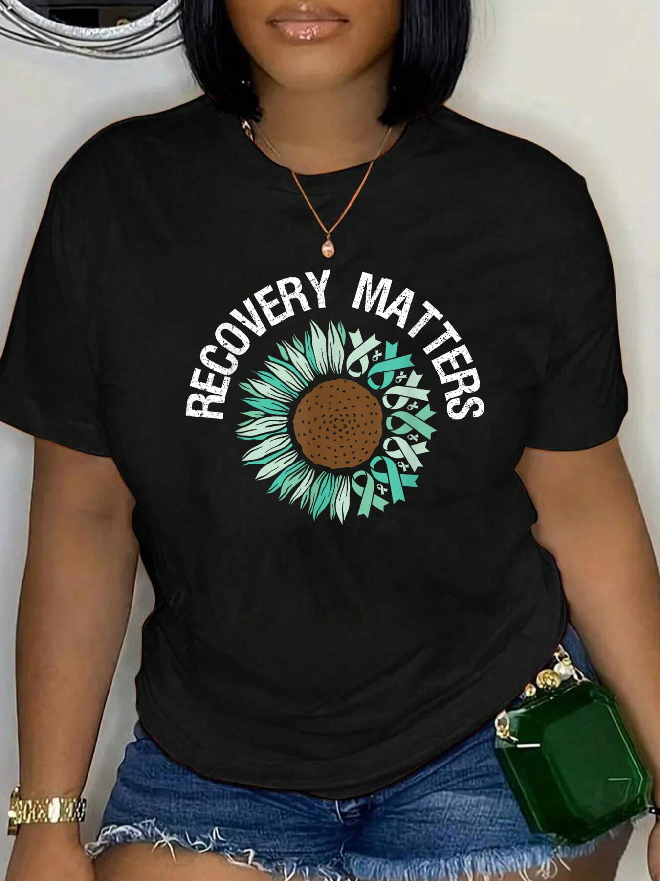 100% Cotton Recovery Matters - Sobriety Anniversary Sober AA NA T-Shirt ...