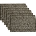 100% Cotton Rectangle Placemats for Dining Room, Two Tone Woven Fabric ...