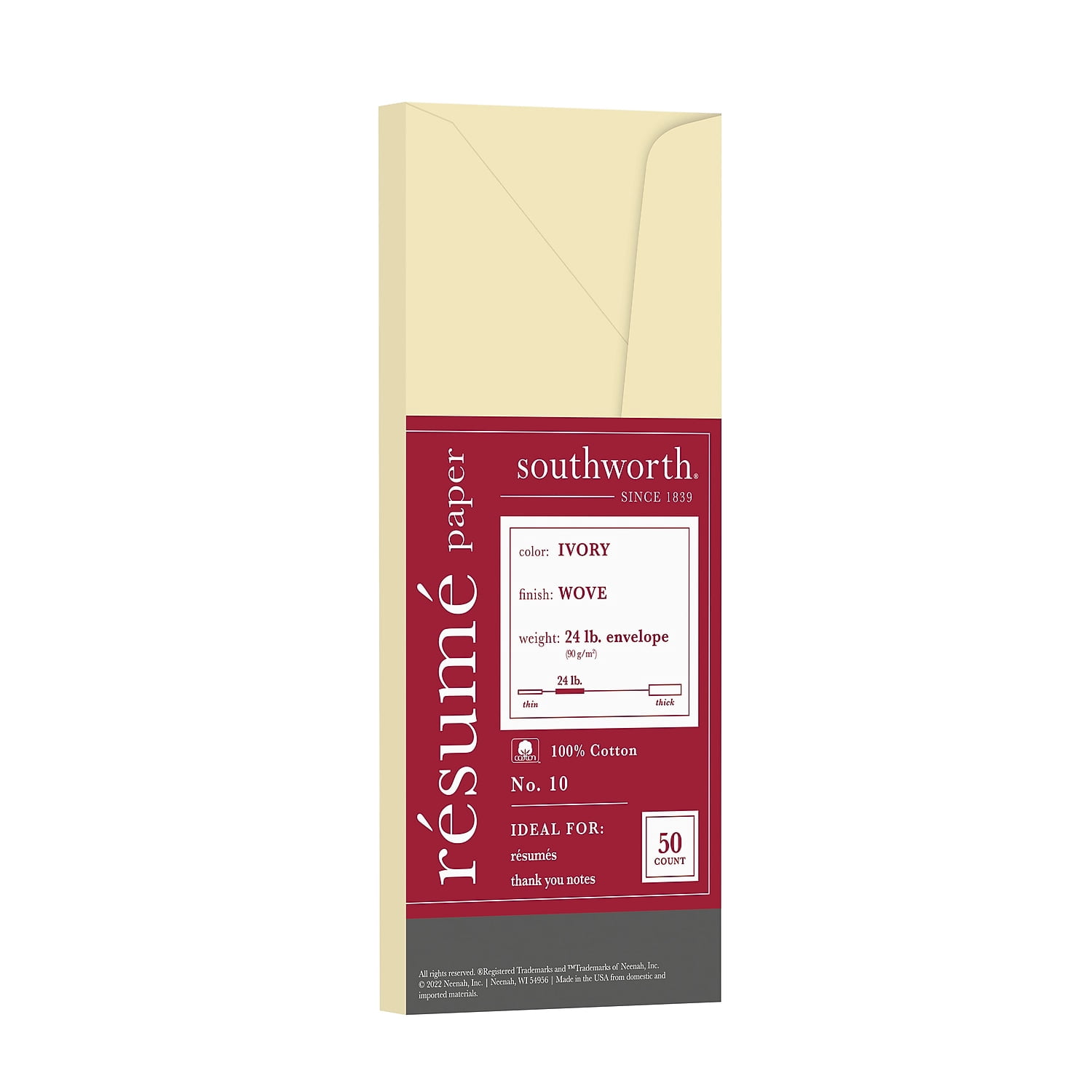 Southworth R14I-10L-01 4.13 in. x 9.5 in. #10 Commercial Flap Gummed ...