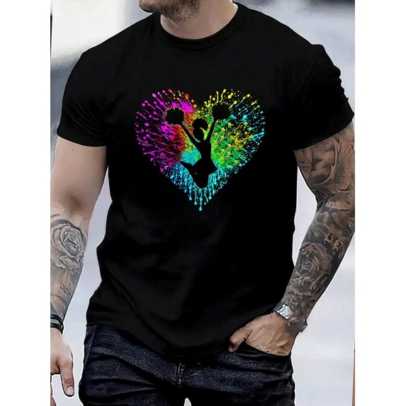 100% Cotton Retro Cheer Cheerleader Heart Tie Dye Girls Teens and T ...