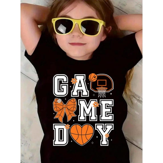 100% Cotton Retro Coquette Bow Game Day Mom Mama Basketball Funny ...