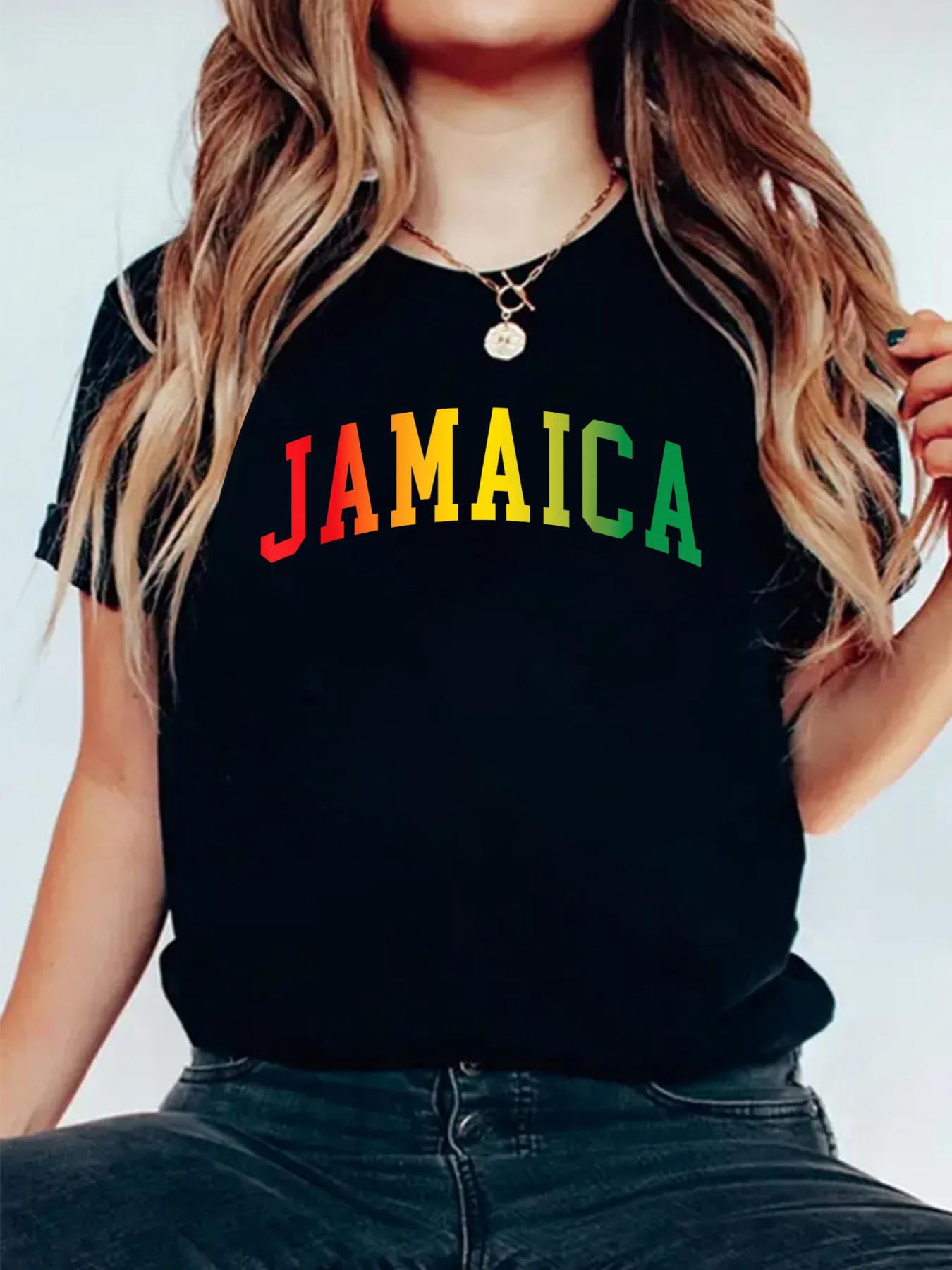 100% Cotton Retro Jamaica Reggae Vintage Jamaican Men Womens Souvenir T ...